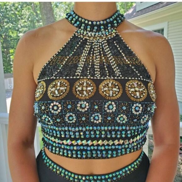 Crystal Doll | Tops | Crystal Dollembellished Halter Crop Top S | Poshmark